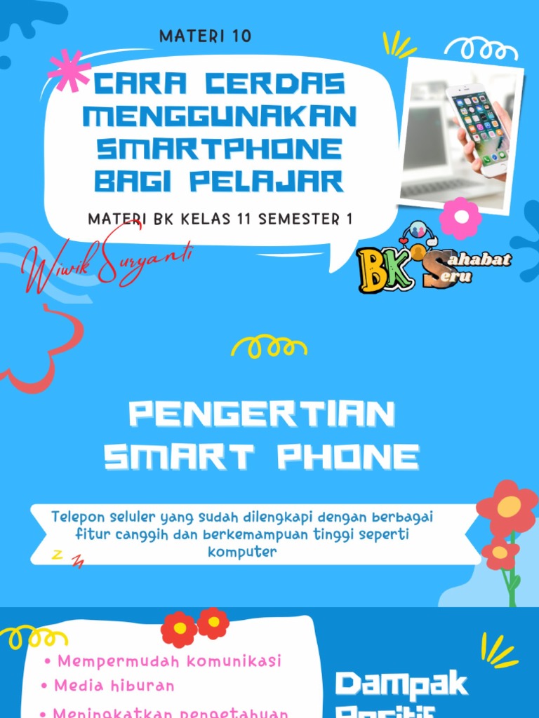 Materi 10 Cara Cerdas Menggunakan Handphone Bagi Pelajar | PDF