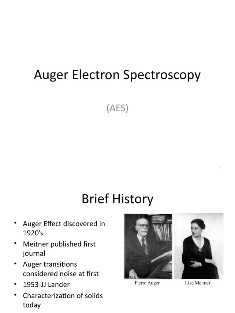Auger Electron Spectroscopy Overview | PDF | Electron | Spectroscopy