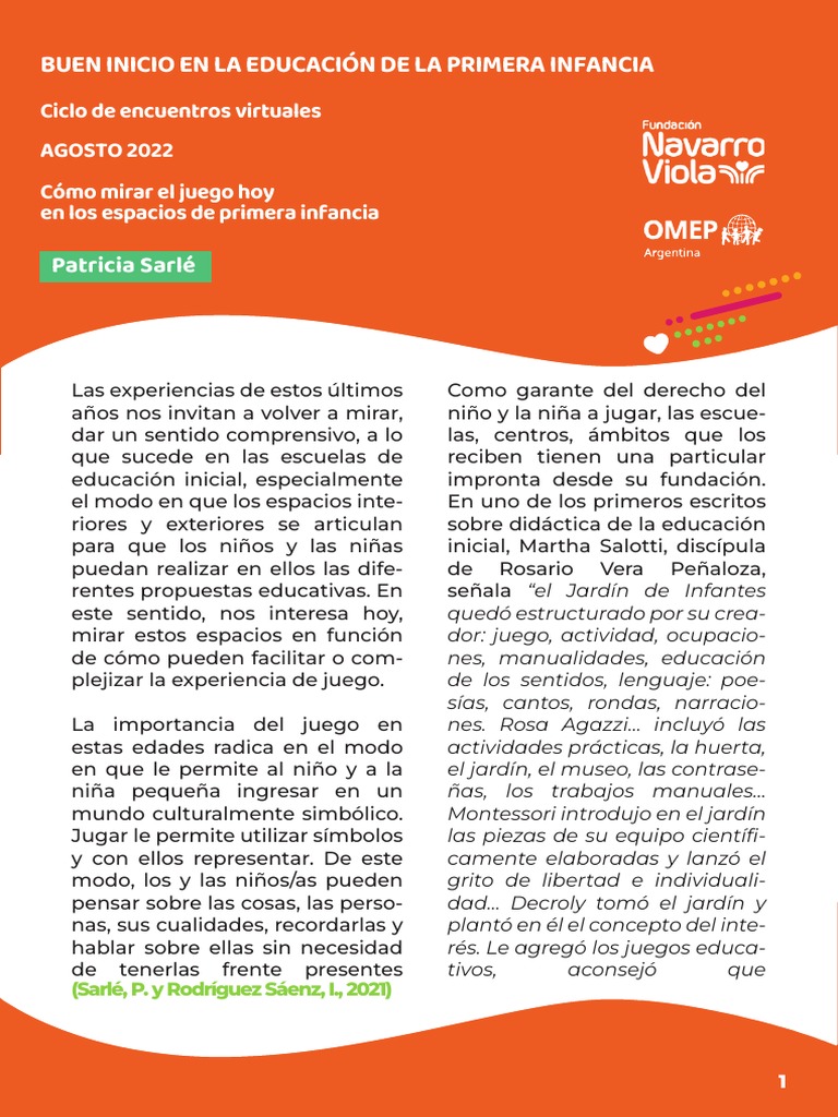 Material Complementario Patricia Sarle | PDF