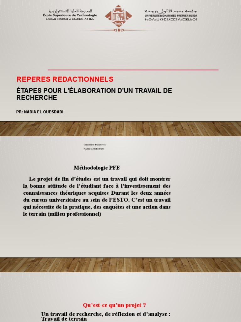 Méthodologie Rédactionnelle PFE-1 | PDF