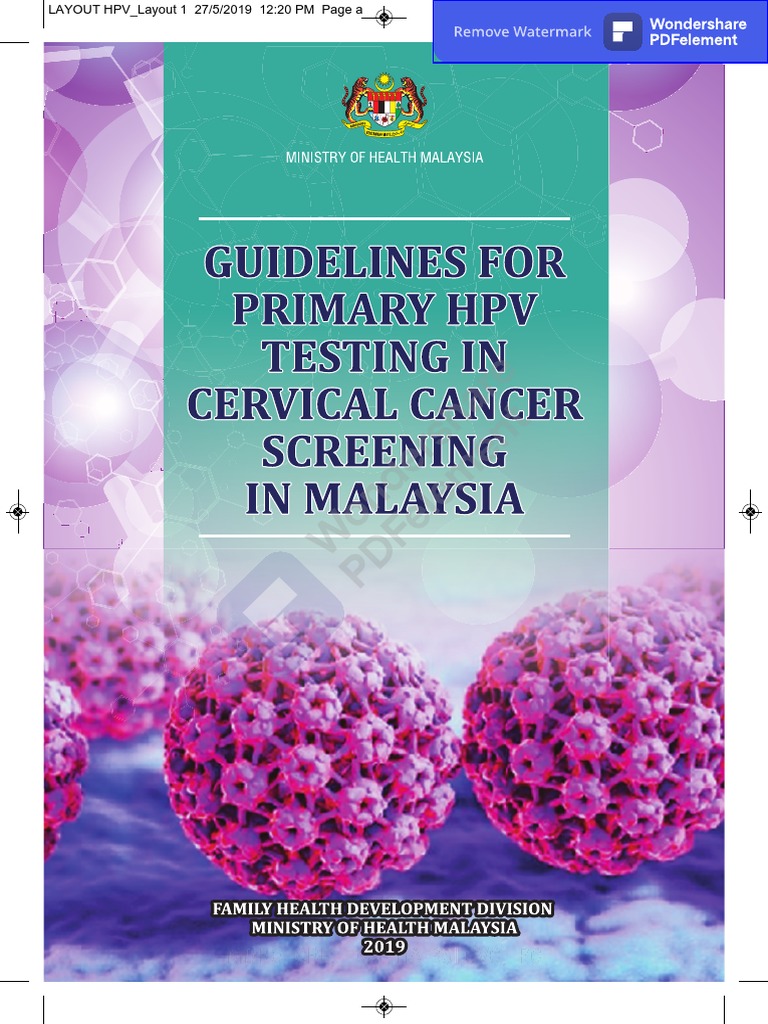 GUIDELINES FOR PRIMARY HPV TESTING FOR CERVICAL CANCER SCREENING IN ...