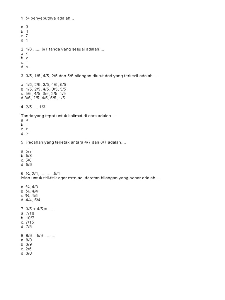 Soal Matematika Boni Kelas3 - 2 | PDF