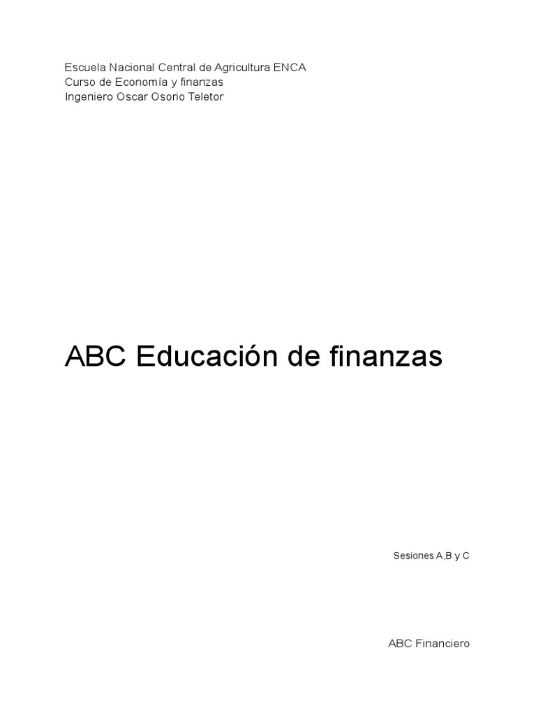 ABC Financiero-1 | PDF | Bancos | Contabilidad