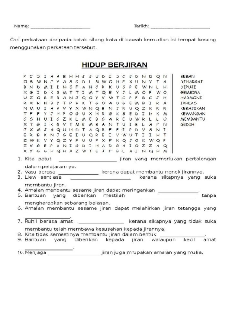 Pendidikan Moral Lembaran Kerja | PDF