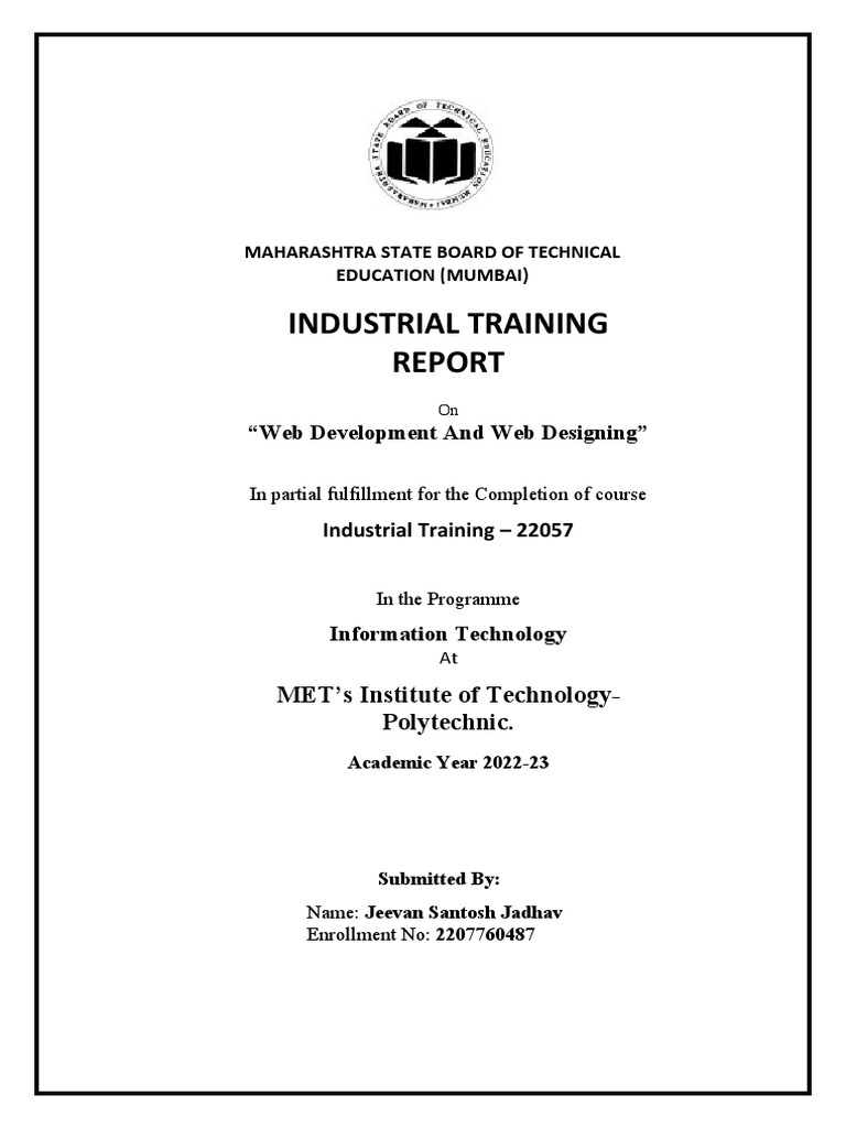 jeevan MSBTE Report | PDF