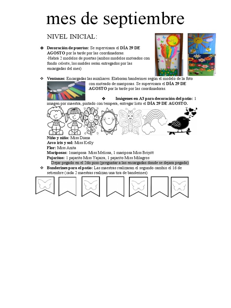 Actividades Septiembre | PDF