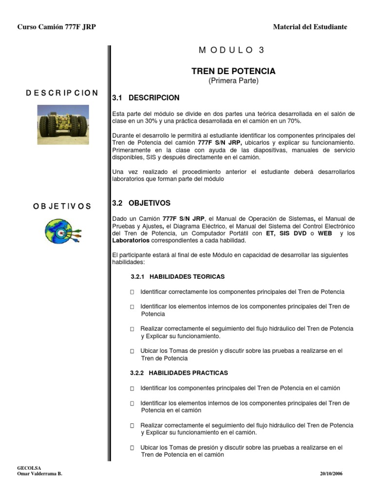 3 Tren de Potencia 777F | PDF | Embrague | Eje