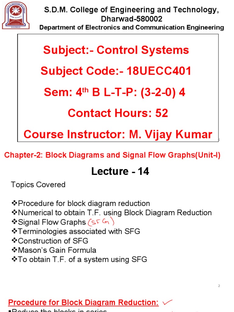 2.block Diagrams and SFG L14 | PDF | Applied Mathematics | Computer Engineering