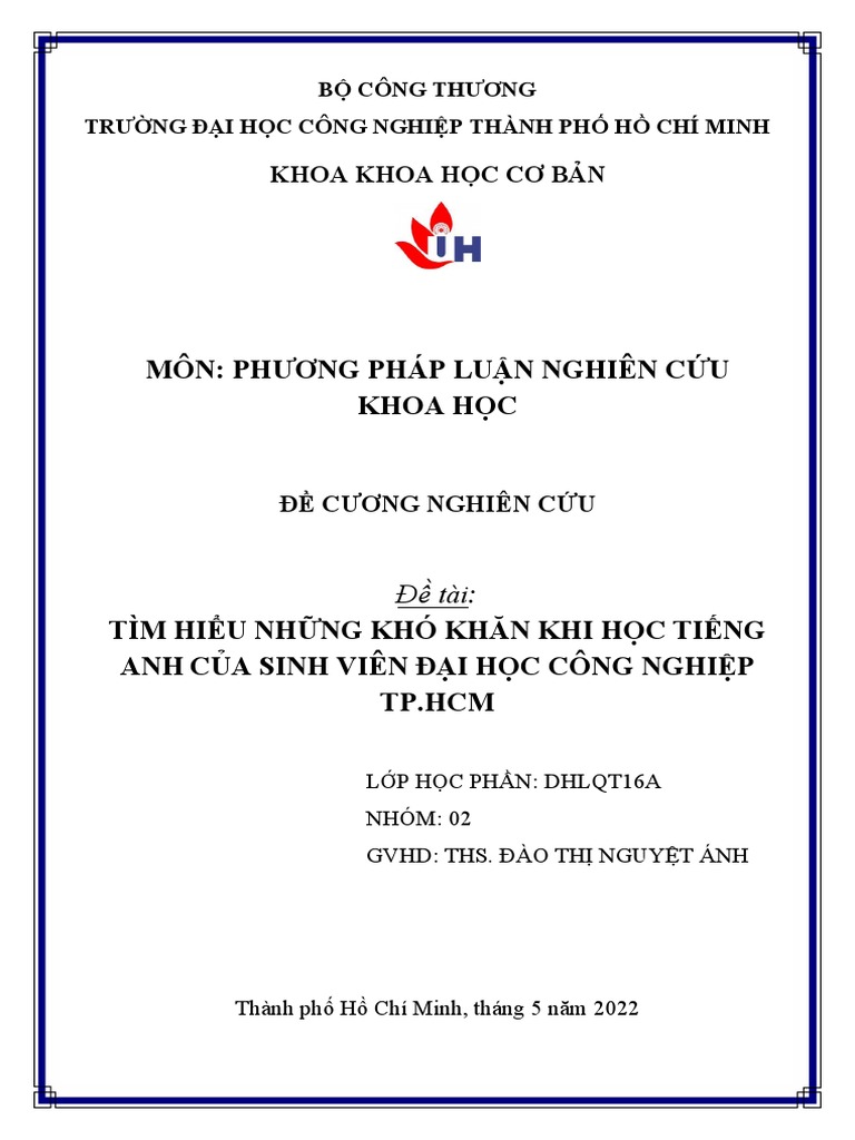 Nhóm 2 - tiểu Luận Cuối Kỳ Môn Pplnckh | PDF