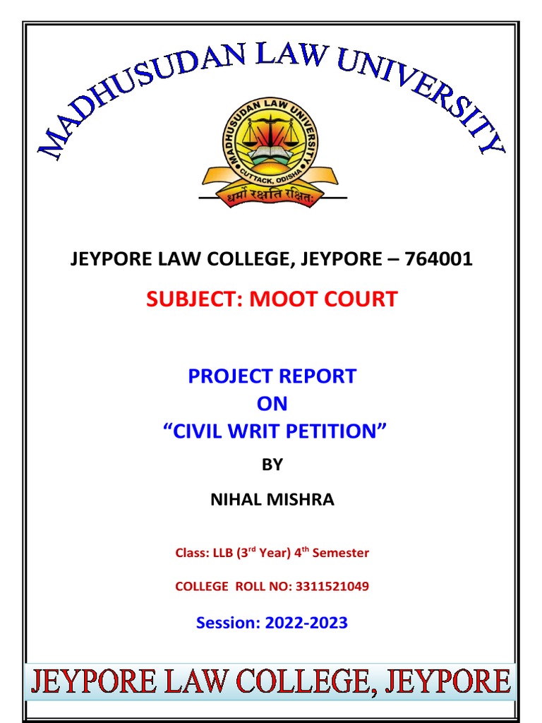Front Page Madhusudan Law University | PDF