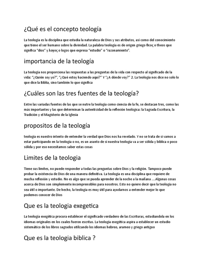 10 Ramas de la Teología Sistemática | PDF | Teología | Biblia