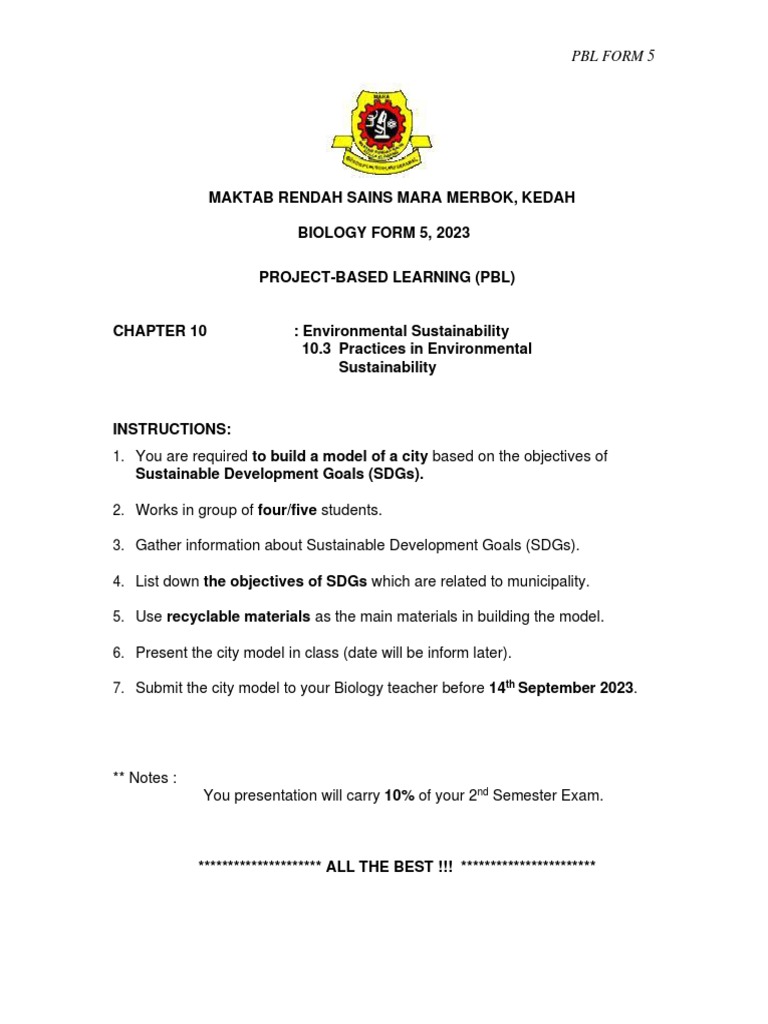 Model of SDGs City-PBL | PDF