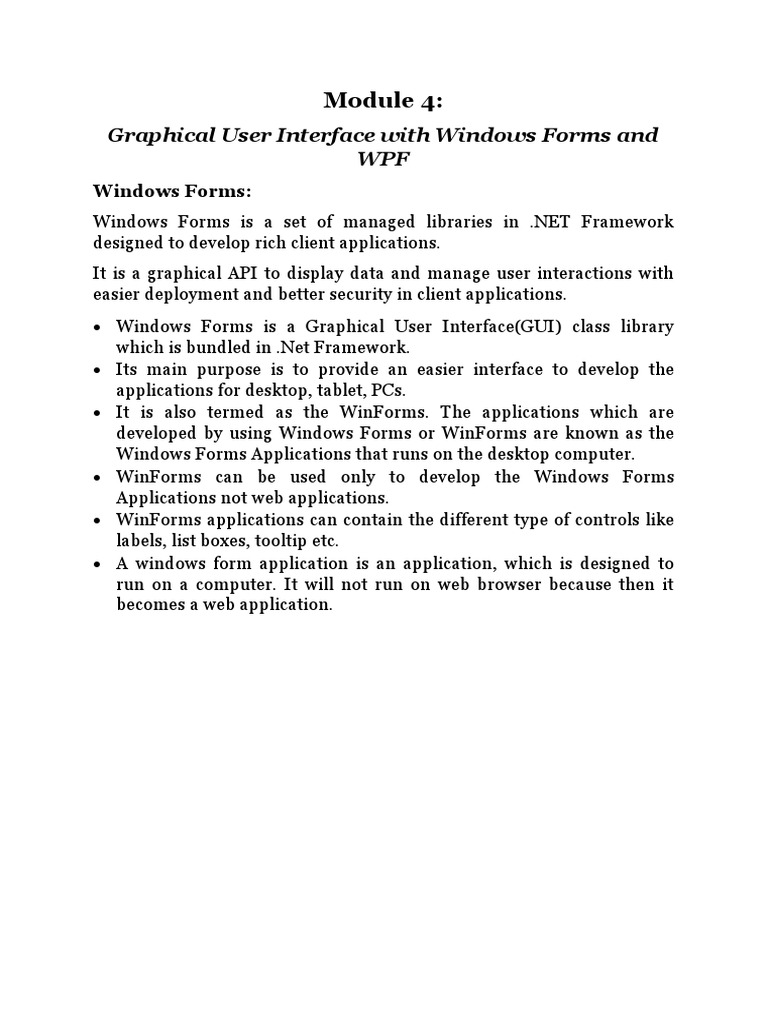 C# Unit4 | PDF | Application Software | Software Engineering