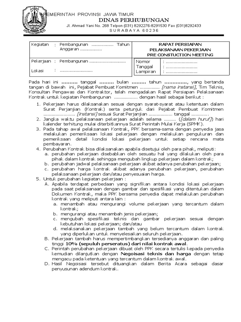 Risalah Rapat Atau Berita Acara Rapat PCM | PDF