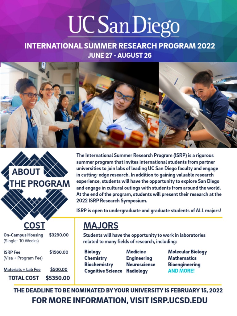 Ucsd Isrp Flyer 2022 | PDF