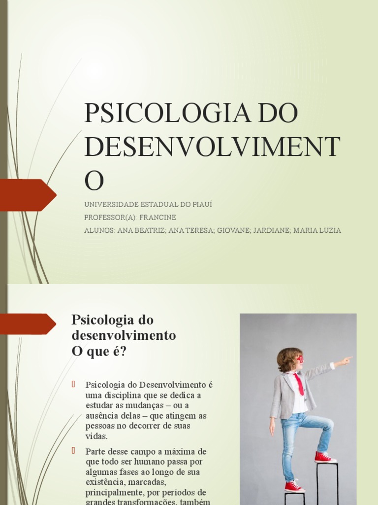 Psicologia Do Desenvolvimento | PDF | Adolescência | Psicologia do Desenvolvimento