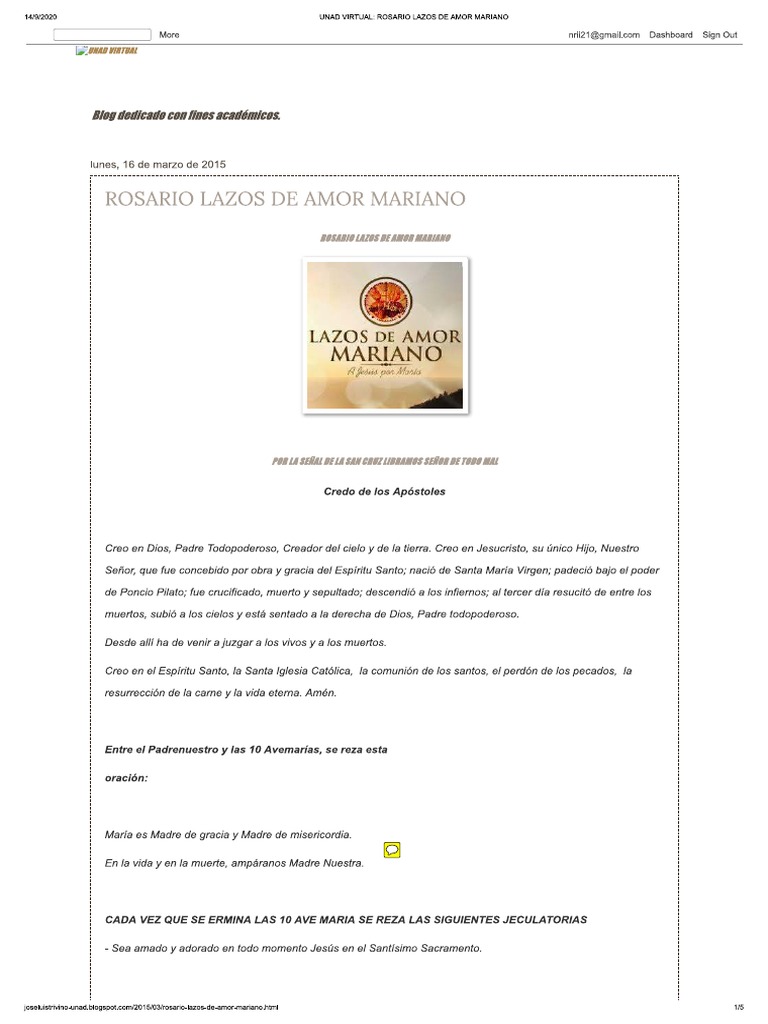 Lazos de Amor Mariano: Exámenes y Recursos | PDF