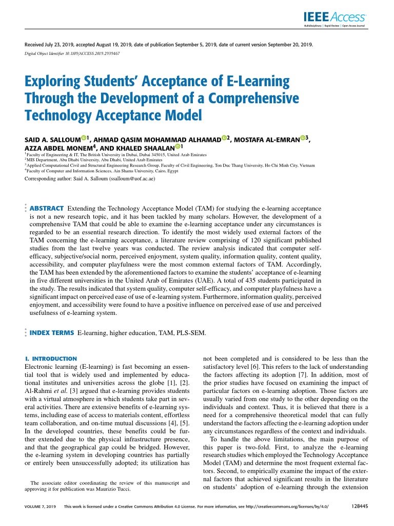 5 Exploring - Students - Acceptance - of - E-Learning - Through - The - Development - of - A ...