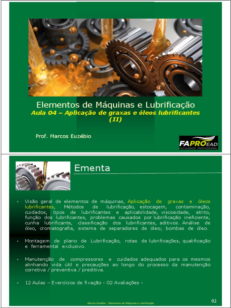 Aula 04 - Aplicação de Graxas | Download grátis PDF | Óleo de motor ...