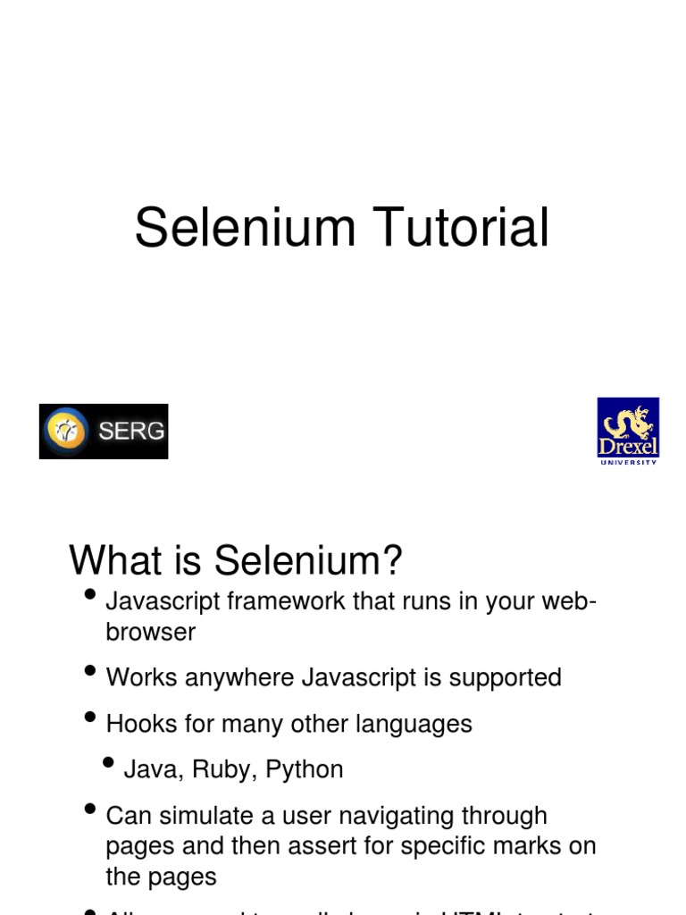 Selenium Pdf