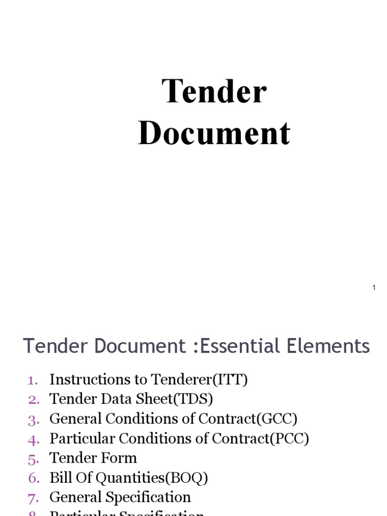 Tender Document | PDF | Specification (Technical Standard) | Business
