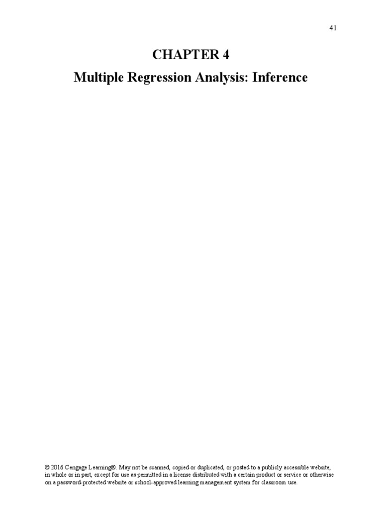 Wooldridge 7e Ch04 SM | PDF | P Value | Regression Analysis