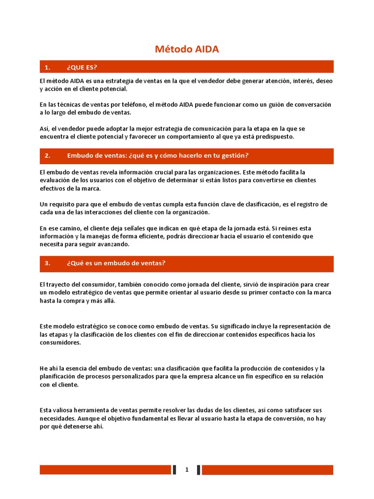 Método AIDA | PDF | Marketing | Negocios económicos