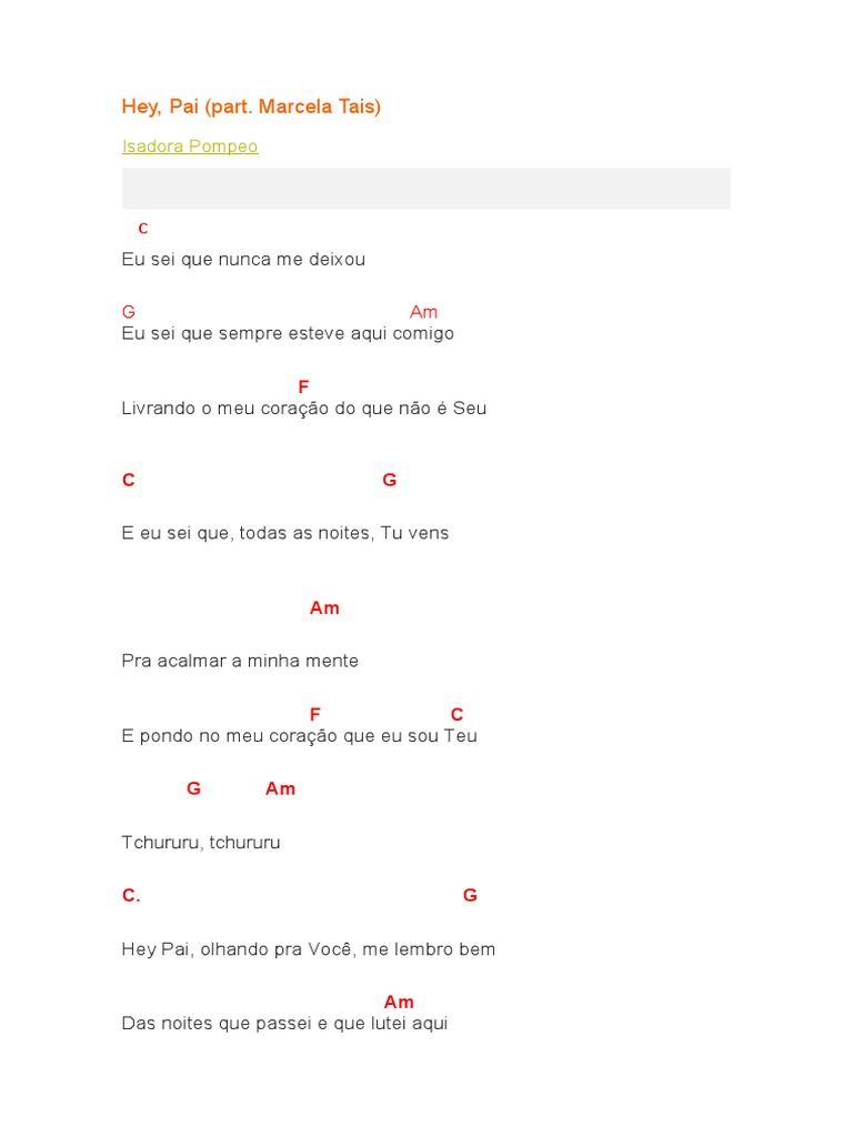 Hey, Pai Cifrada Violão | PDF