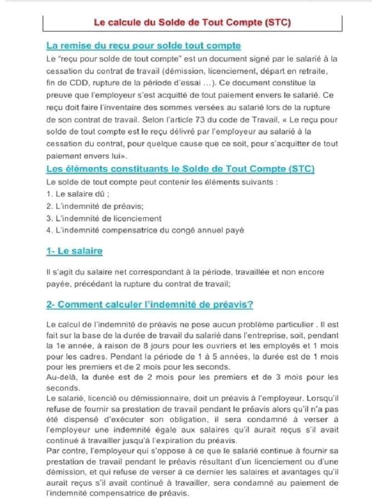 CALCUL DE SOLDE TOUS COMPTE | PDF