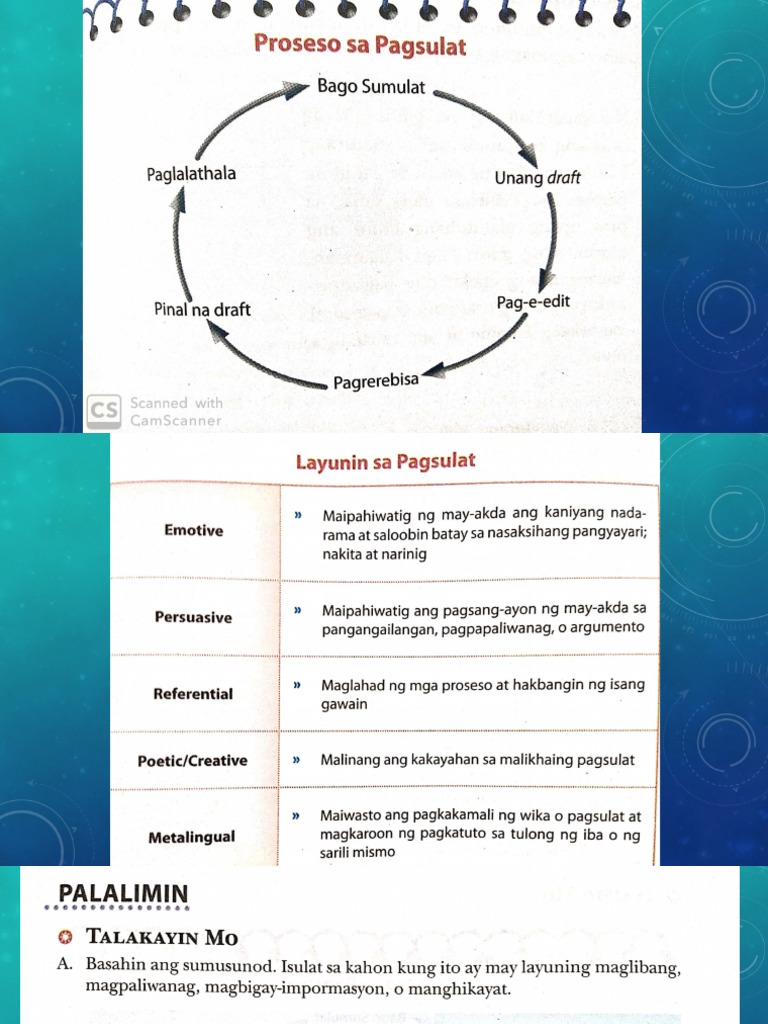 Layunin Sa Pagsulat | PDF