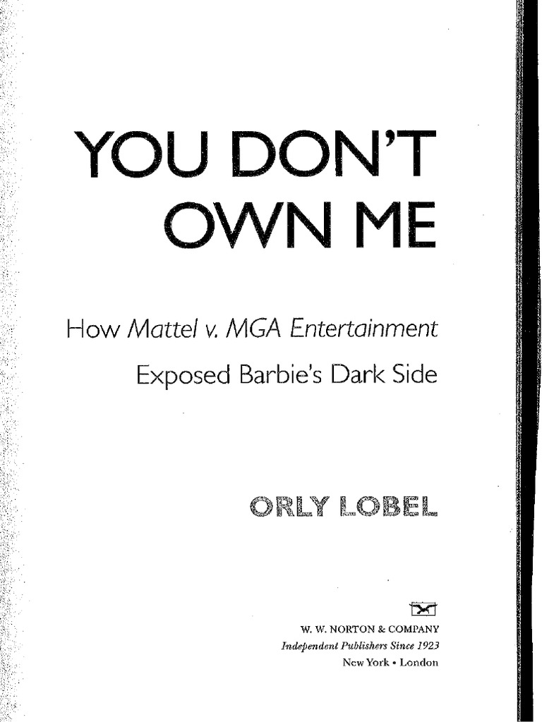 Lobel You Dont Own Me Introduction and Chapter 7 | PDF