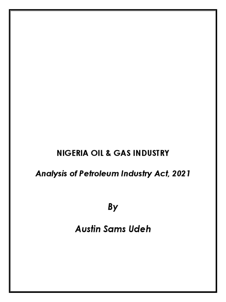 Nigeria Petroleum Industry Act Analysis | PDF | Taxes | Petroleum
