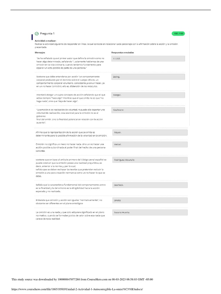 Unidad 2. Actividad 1. Autocorregible. La Omisi N | PDF