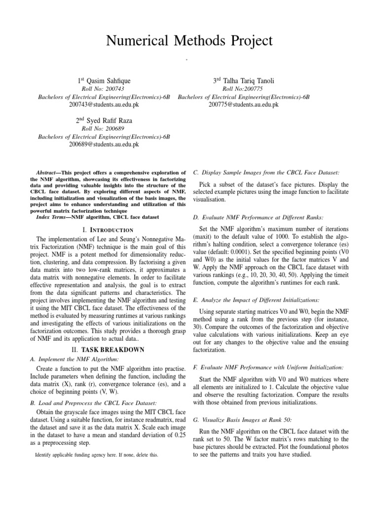 Nonnegative Matrix Factorization | PDF Nonnegative Matrix Factorization | PDF