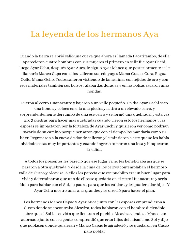 Cuando la tierra se abrió salió una cueva que ahora es llamada ...