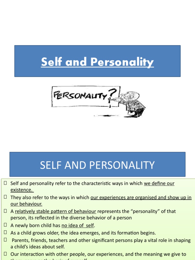 Understanding Self and Personality | PDF | Id | Self Efficacy