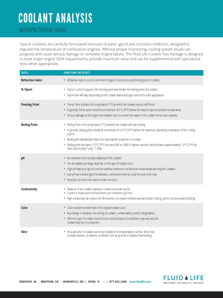 Tech Doc Coolant Analysis | PDF | Applied And Interdisciplinary Physics ...