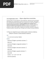 EXERCICIOS RESOLVIDOS DE PROGRAMAÇÃO Visualg PDF | PDF | Algoritmos ...