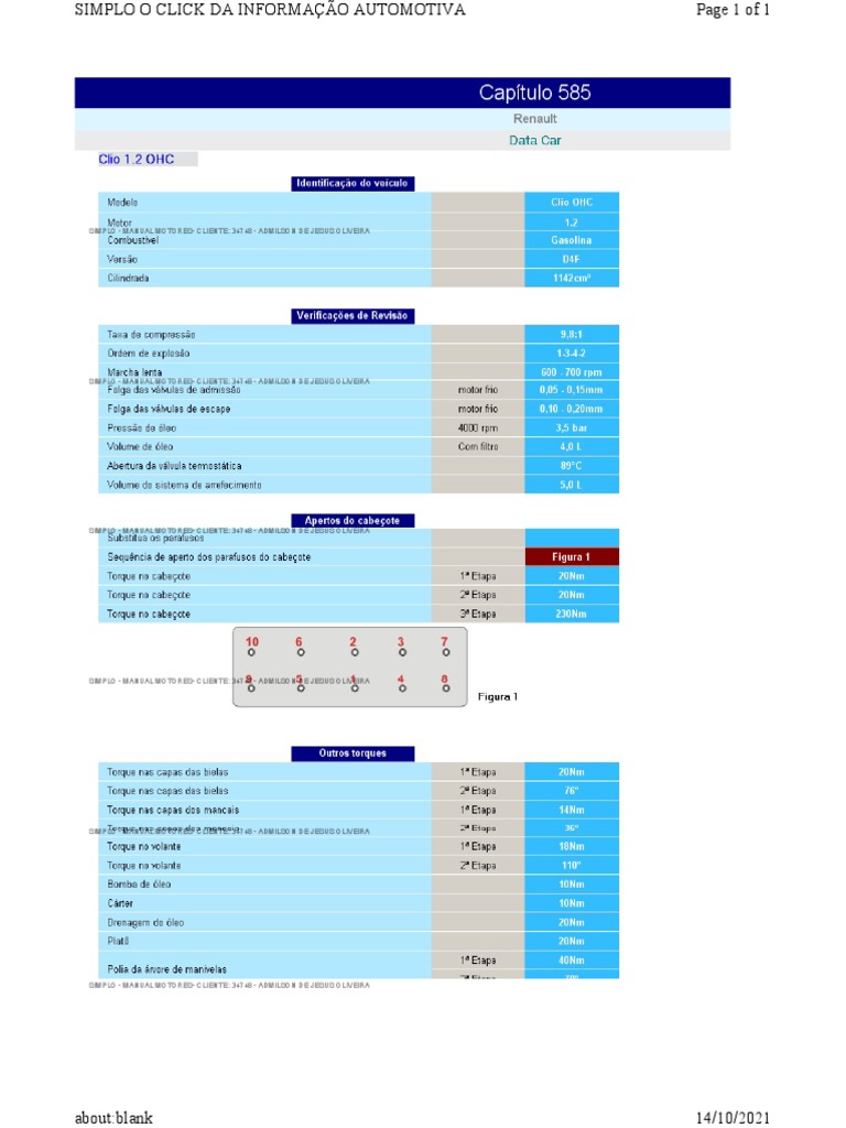 Clio 1.2 16v 2 Torques | PDF