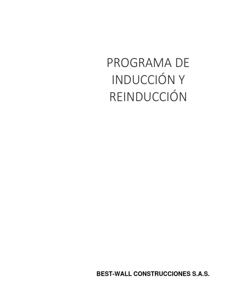 SST-008 Programa de Inducción y Reinducción | PDF | Hospital | Evaluación