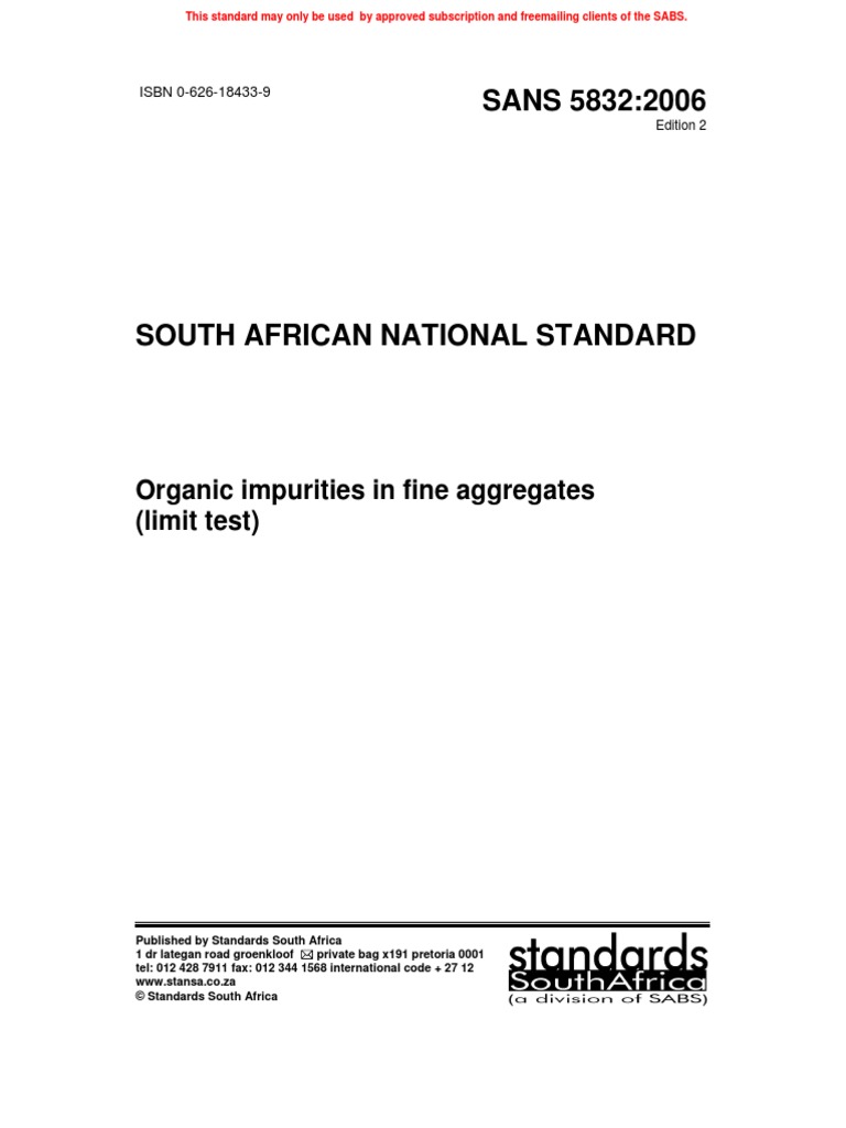 Organic Impurities in Fine Aggregates | PDF | Sodium | Chemistry