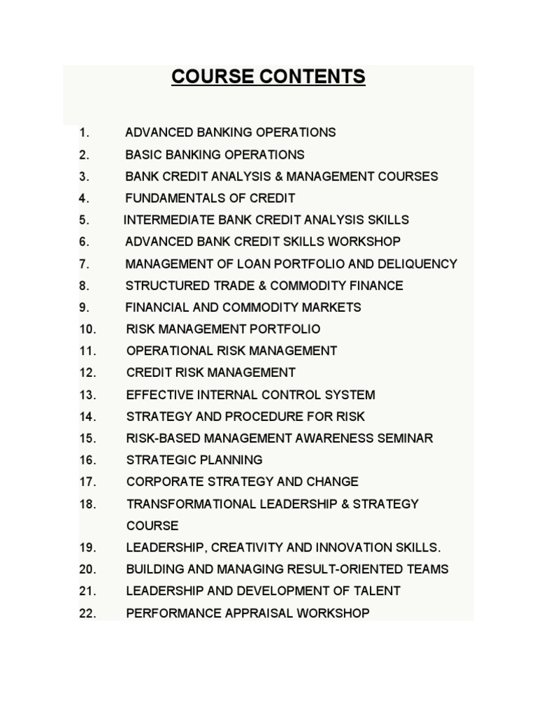 Capitec Training Courses | PDF