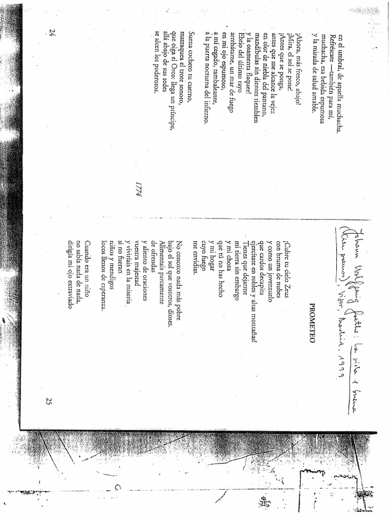 Goethe. Prometeo | PDF