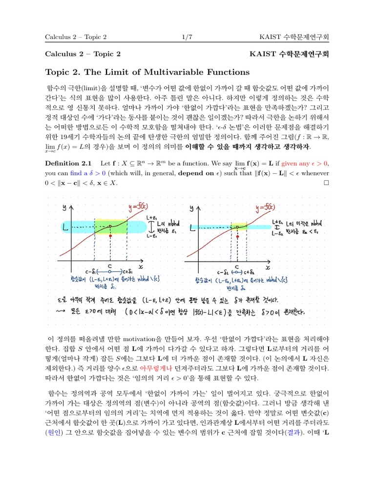 Topic02 The Limit of Multivariable Functions | PDF
