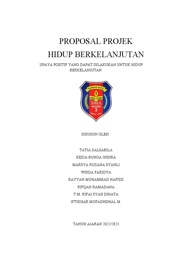 Proposal Projek Hidup Berkelanjutan-1 | PDF