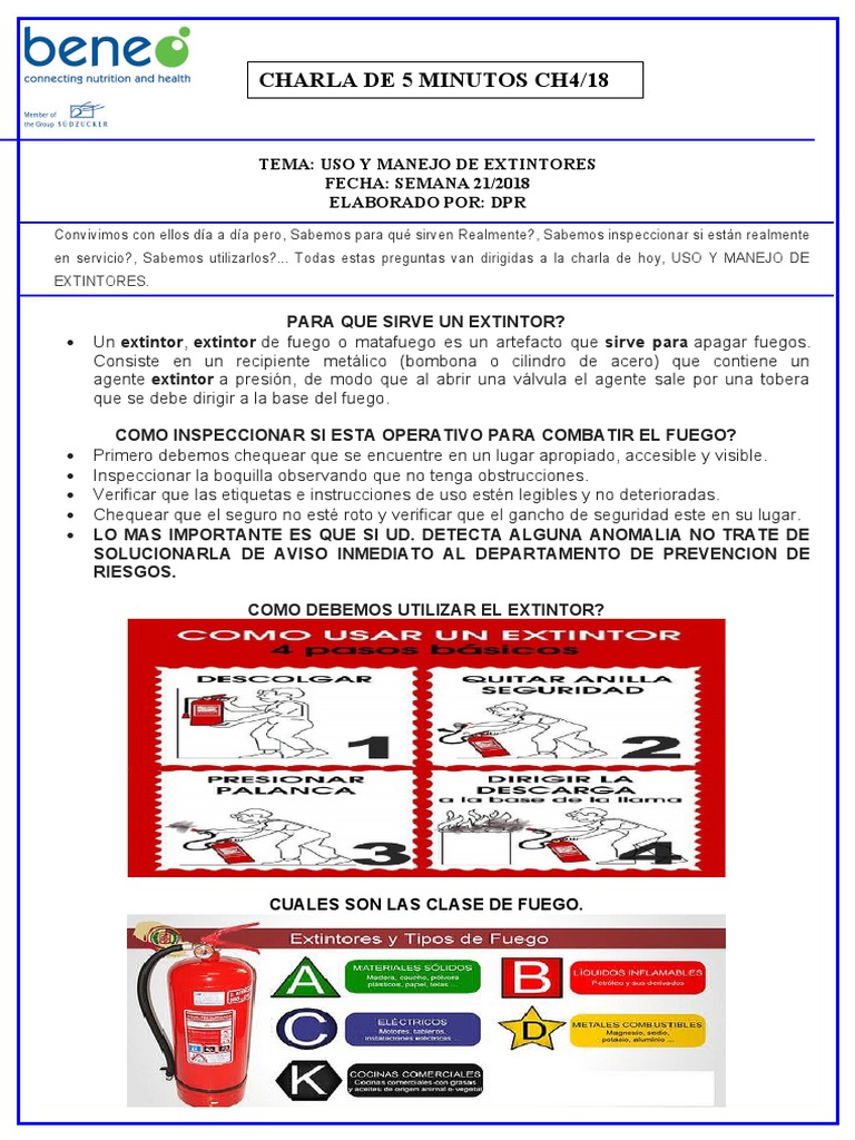 Guía Rápida para Uso de Extintores | PDF