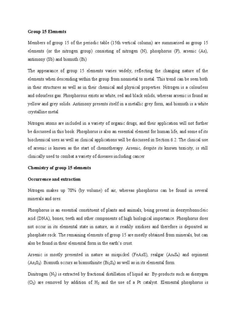 Lect Notes Download Free Pdf Arsenic Nitrogen