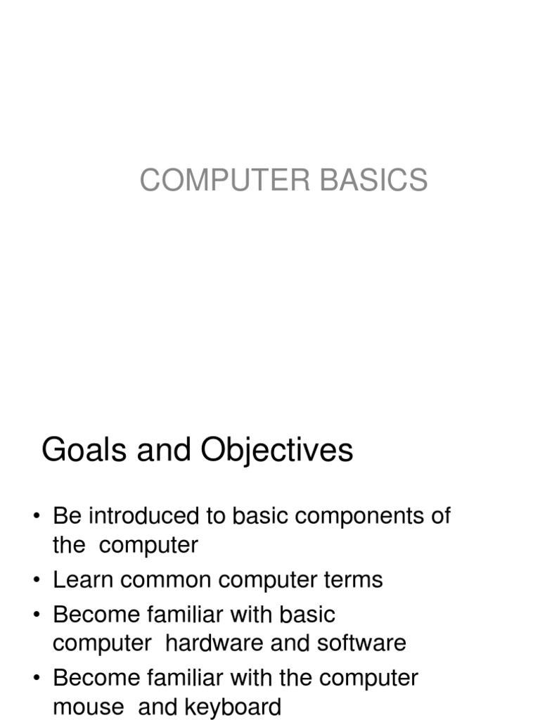 Computerbasics Pdf Computer Hardware Computer Keyboard 