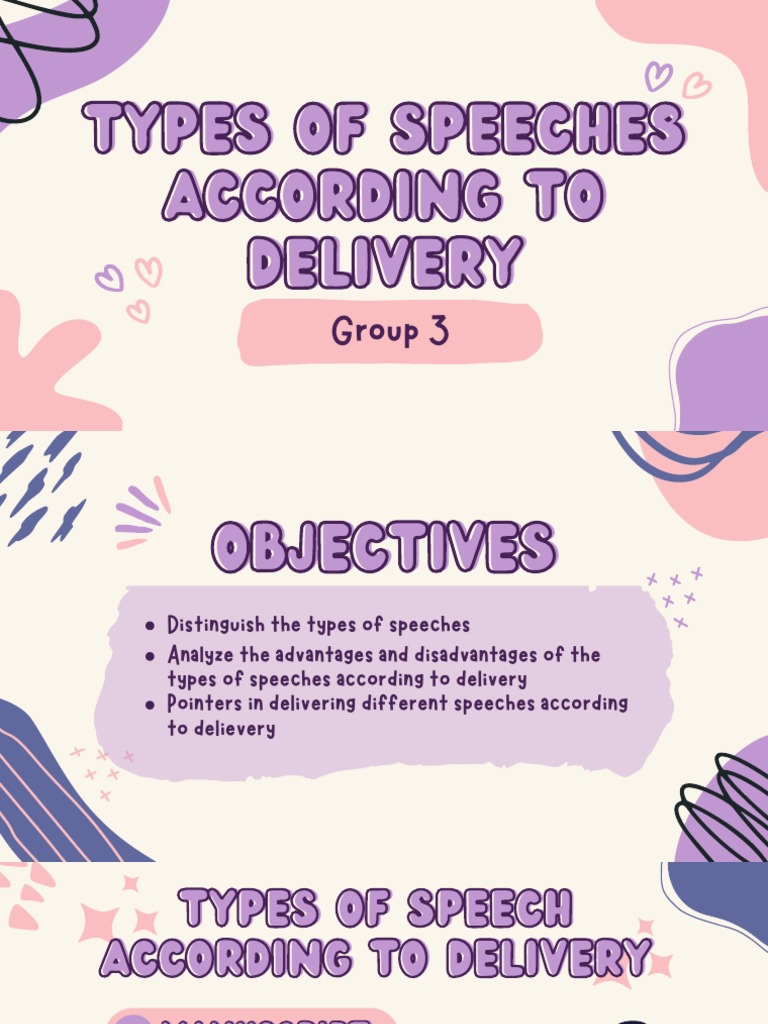 Types of Speech Delivery Explained | PDF | Nonverbal Communication | Reason