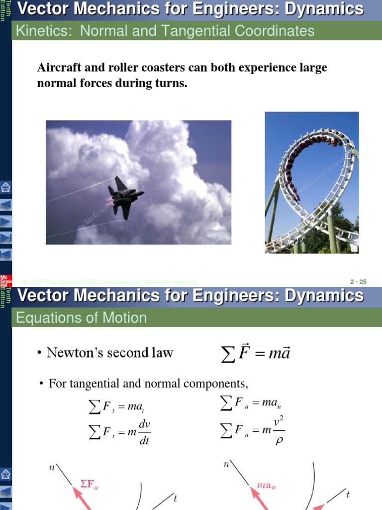 Normal and Tangential Forces in Dynamics | PDF